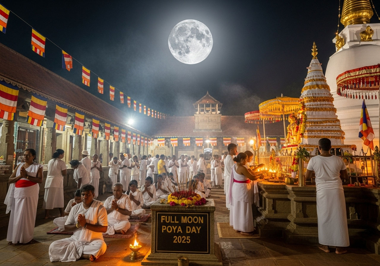 Full Moon Poya Day 2025 November - IslandsEvents.com